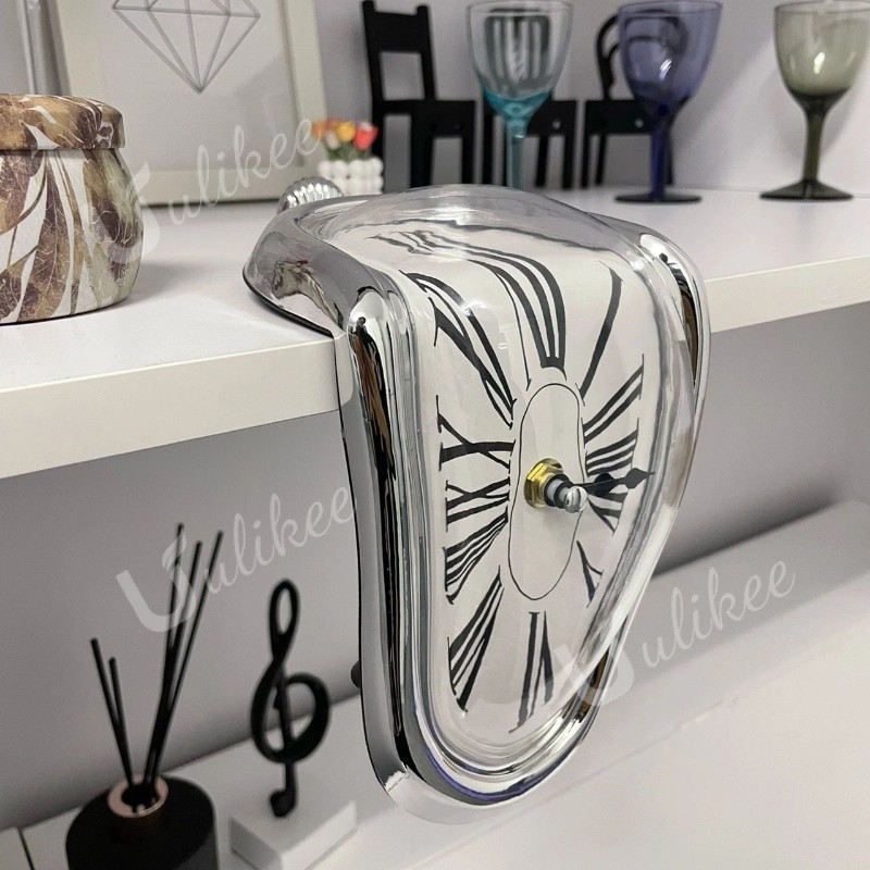 Melting Clock Surreal Distorted Wall Clock Creative Surrealist Salvador ...