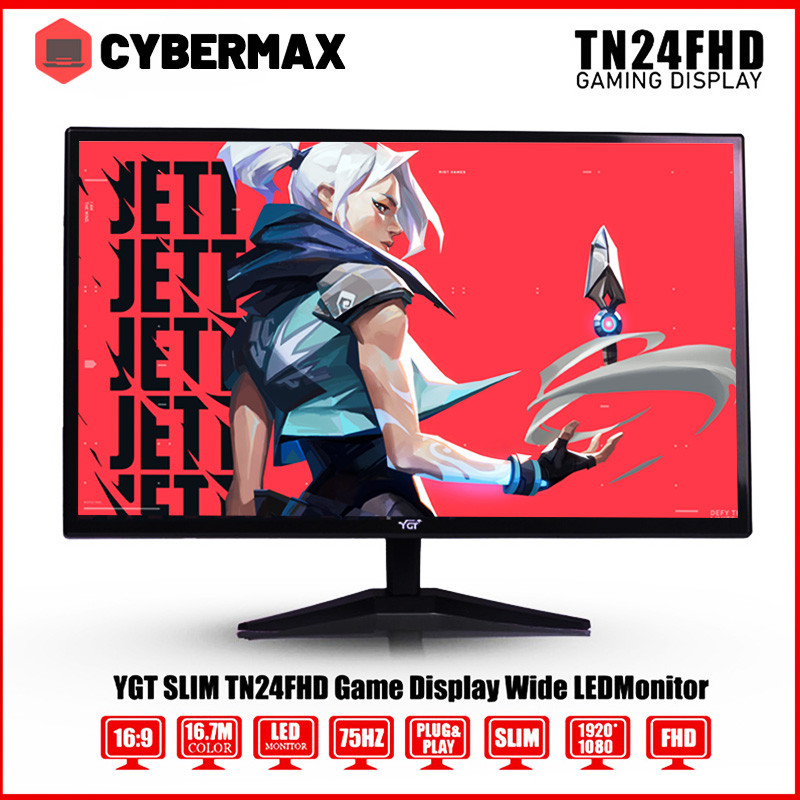 YGT SLIM Led Monitor 19/20/21/24/27 Inch Game Display Wide FHD 1080P PC ...