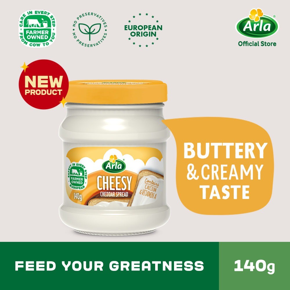 Arla Cheesy Spread Cheddar 140g | Shopee Philippines