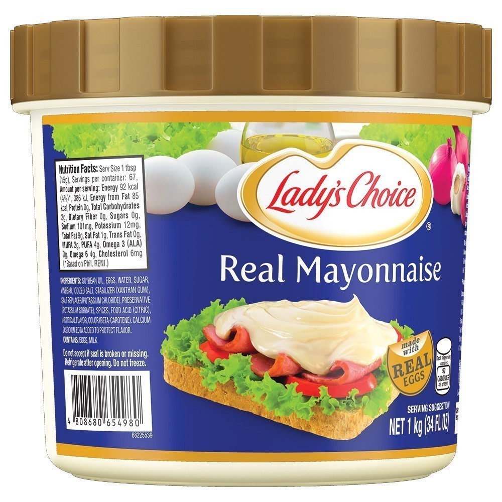 Lady's Choice Real Mayonnaise Regular 1KG | Shopee Philippines