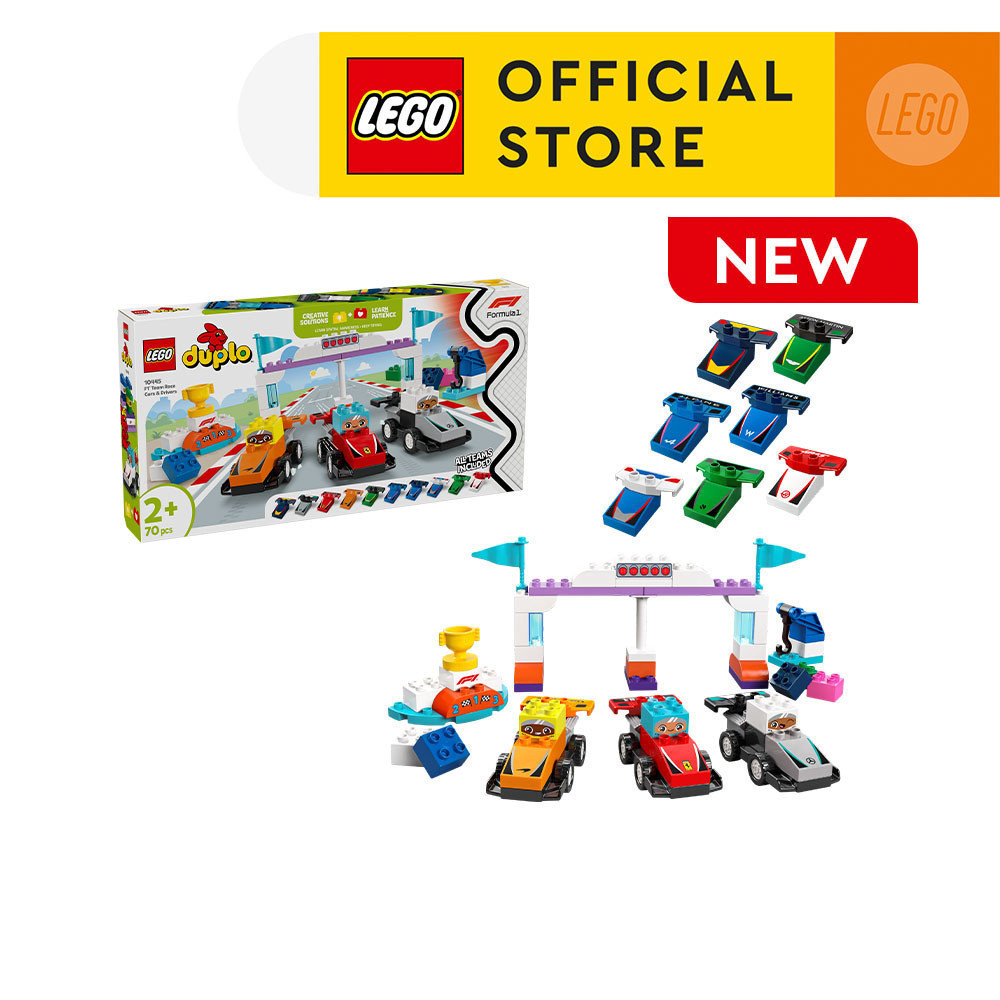 LEGO® DUPLO 10445 F1®️ Team Race Cars & Drivers, Age 2+, Building ...