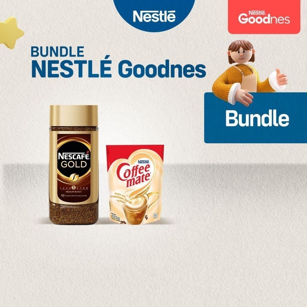 Nescafe Gold Premium Instant Coffee 200g + Coffee-mate Coffee Creamer ...