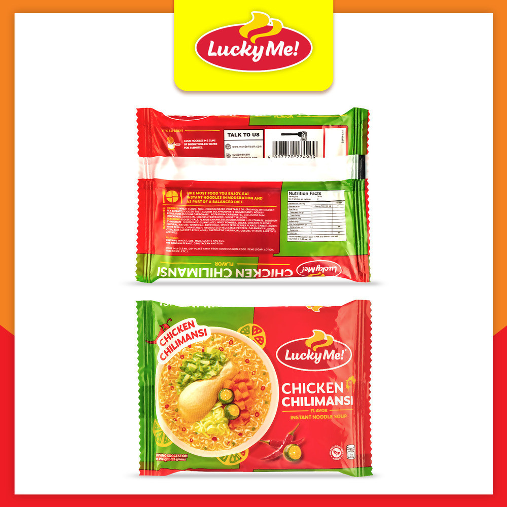 Lucky Me! Instant Mami Beef Chilimansi 53g X 2 + Lucky Me! Instant Mami ...