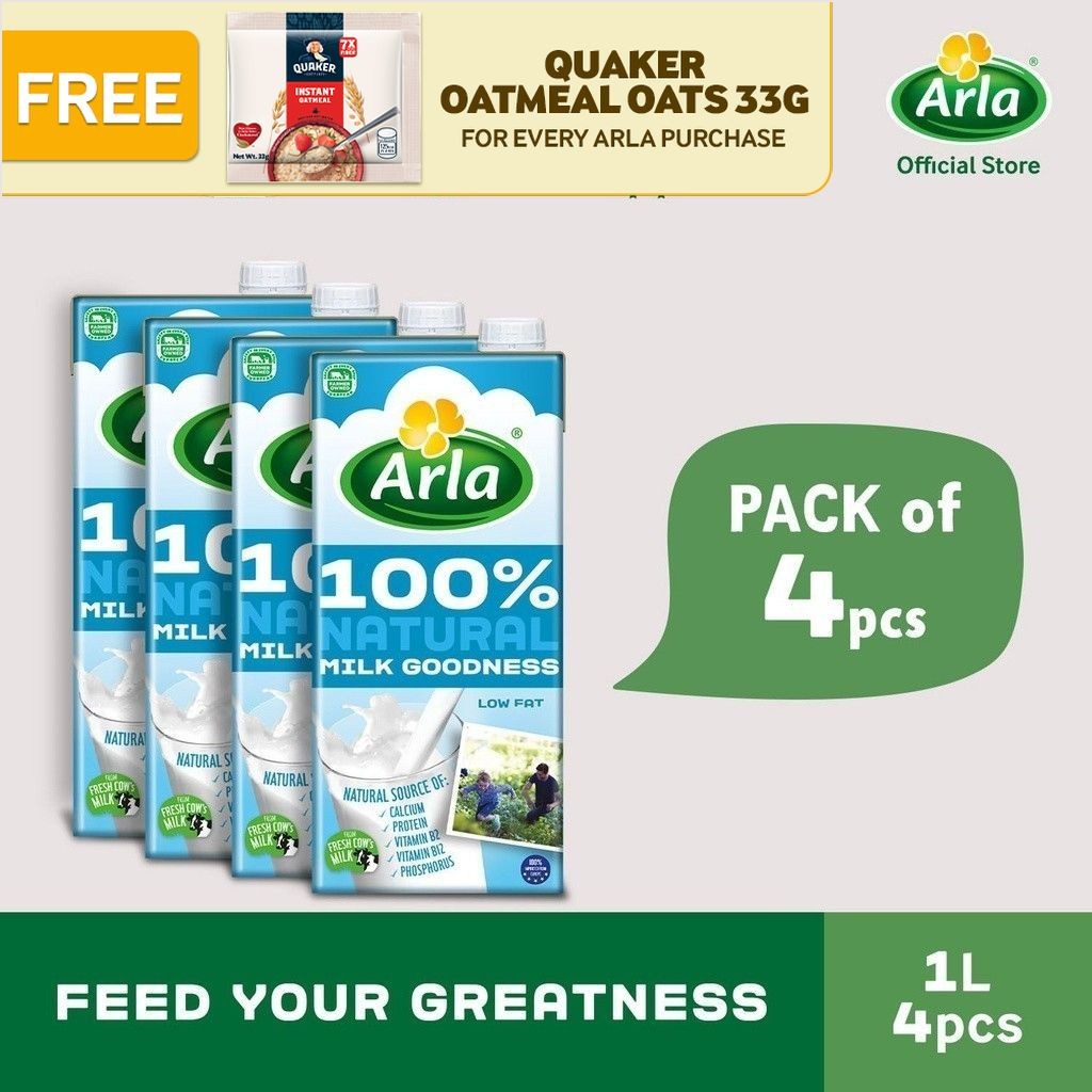 Arla Low Fat Milk 1L 4-Pack | Shopee Philippines