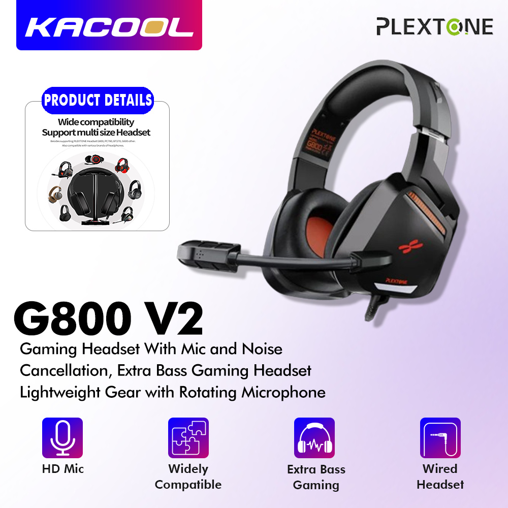 Plextone G800 Mark II Gaming Headset With Mic and Noise Cancellation ...