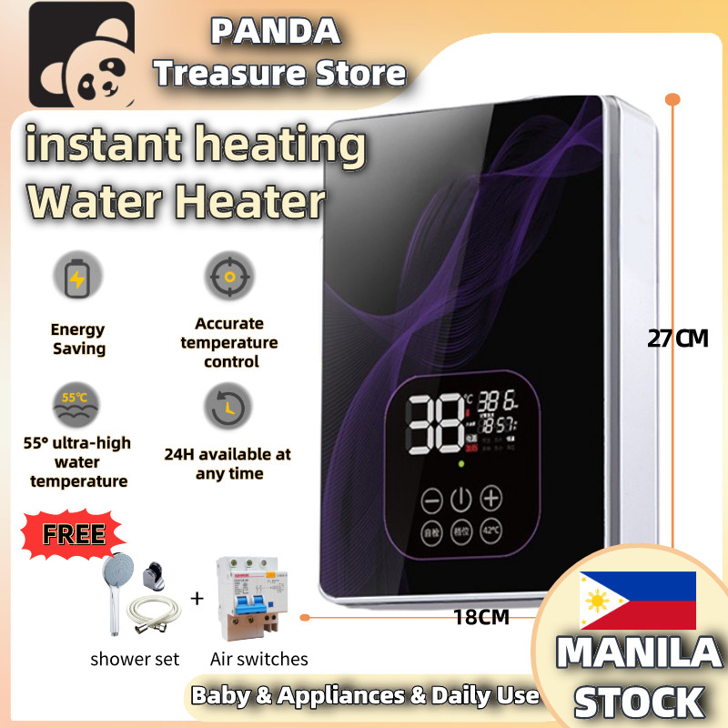 Electric water heater 6000W Instant hot smart touch【gift shower set+ ...