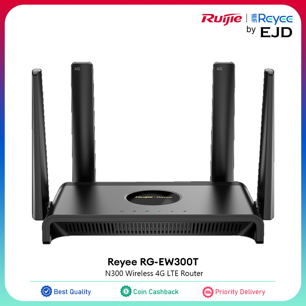 Reyee RG-EW300T N300 Wireless 4G LTE Router | Ruijie Networks by EJD ...