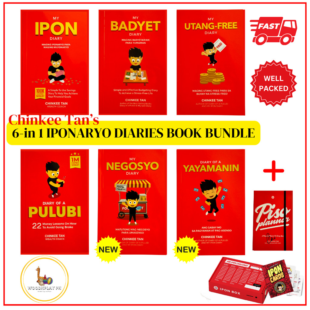 6 in 1 Iponaryo Diaries Bundle by Chinkee Tan : Pulubi, Badyet , Ipon, Utang-Free, Negosyo ...