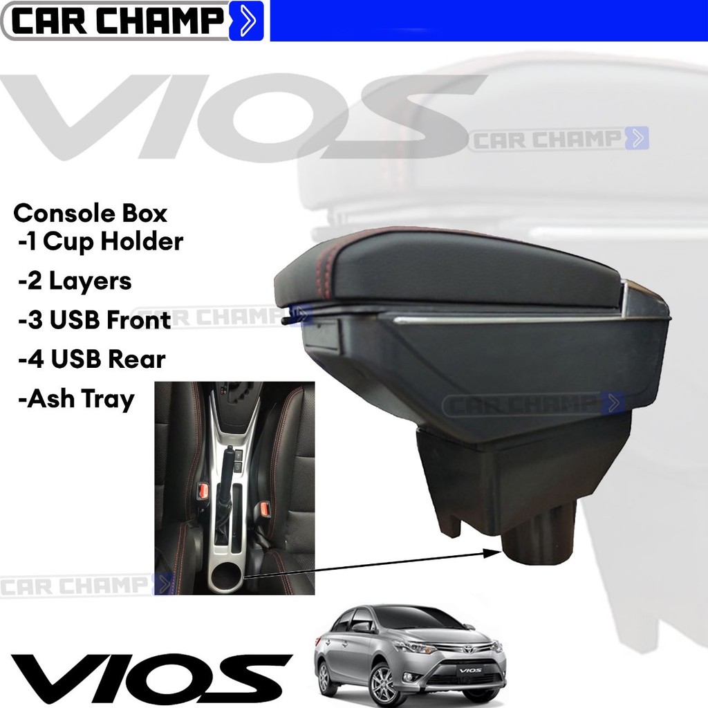Toyota Vios Superman 2014 to 2018 Console Box Premium Car Armrest ...