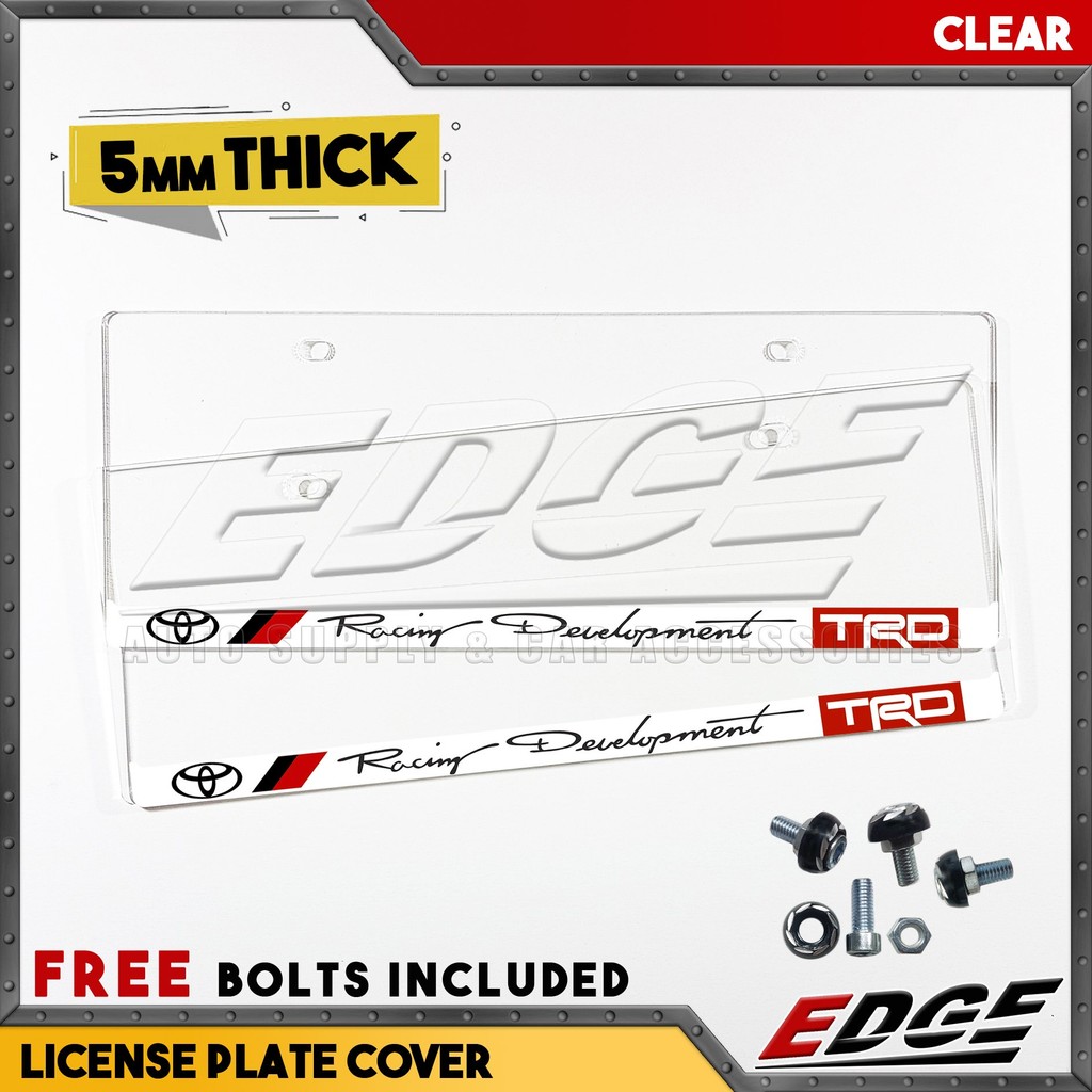 Racing Development TRD Clear License Plate Cover 2pcs/set // universal ...