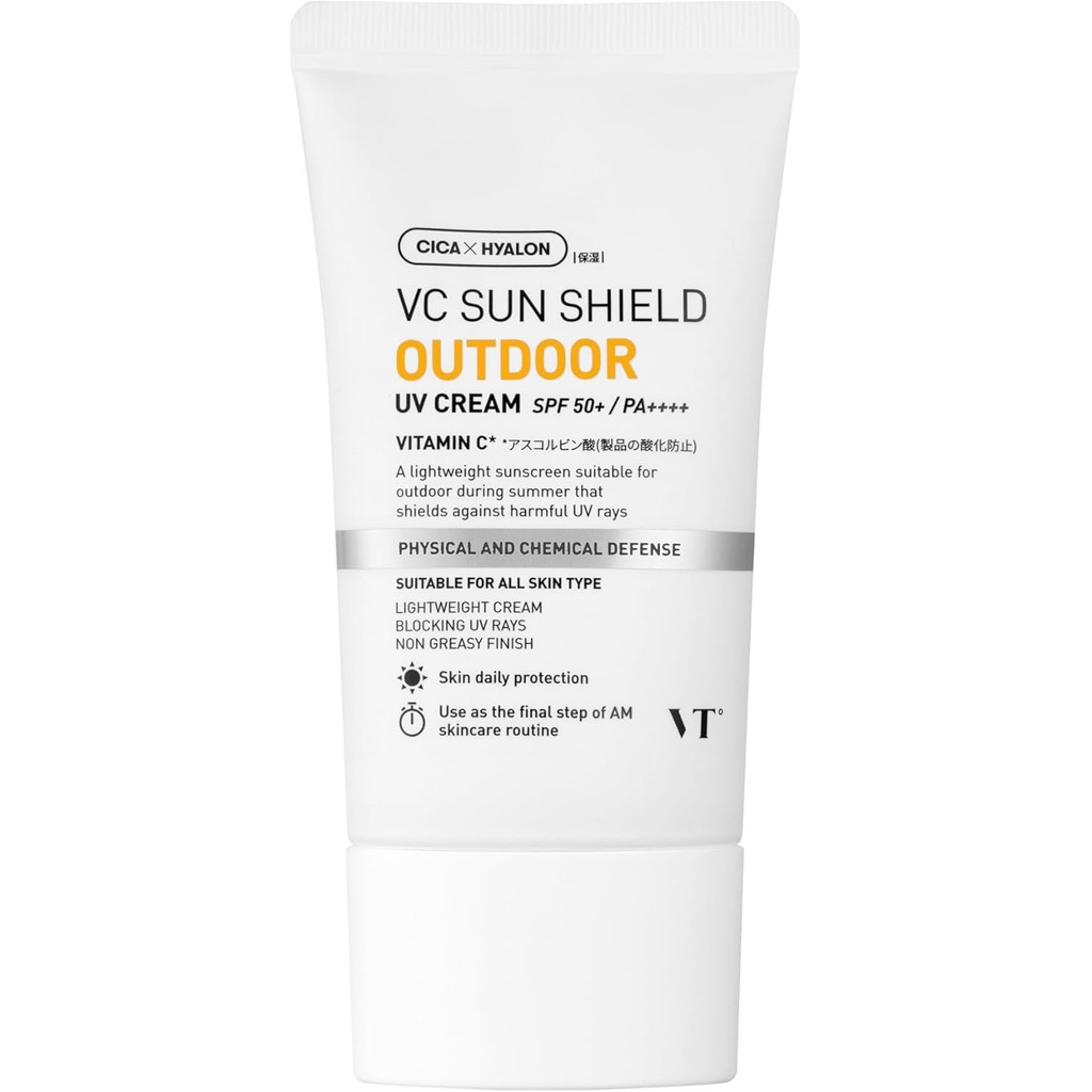 VTCOSMETICS VC Sunshield UV Cream 50g (SPF50+PA++++) Sunscreen for face and body Korean ...