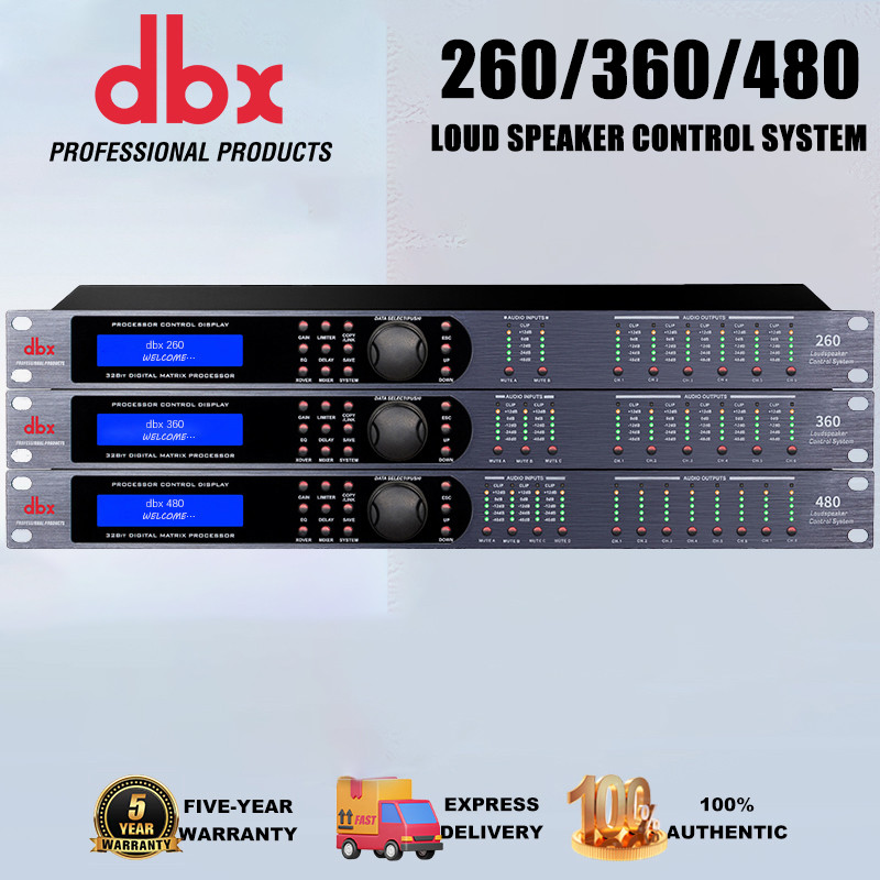 DBX Driverack 480/260/360 Professional 4-input and 8-output multifunctional digital audio ...