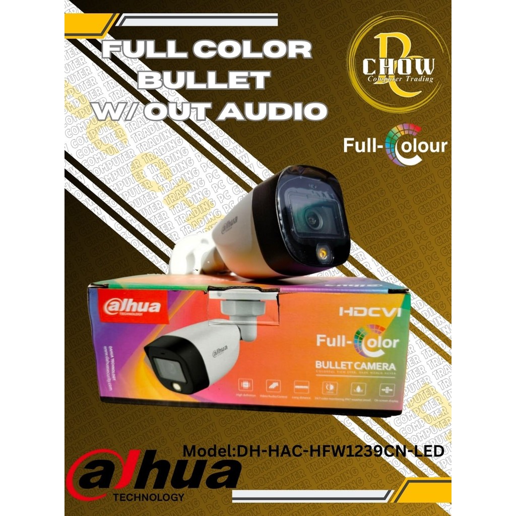 Dahua HD 2MP Full-color w/audio Bullet CCTV camera Wired Outdoor ...