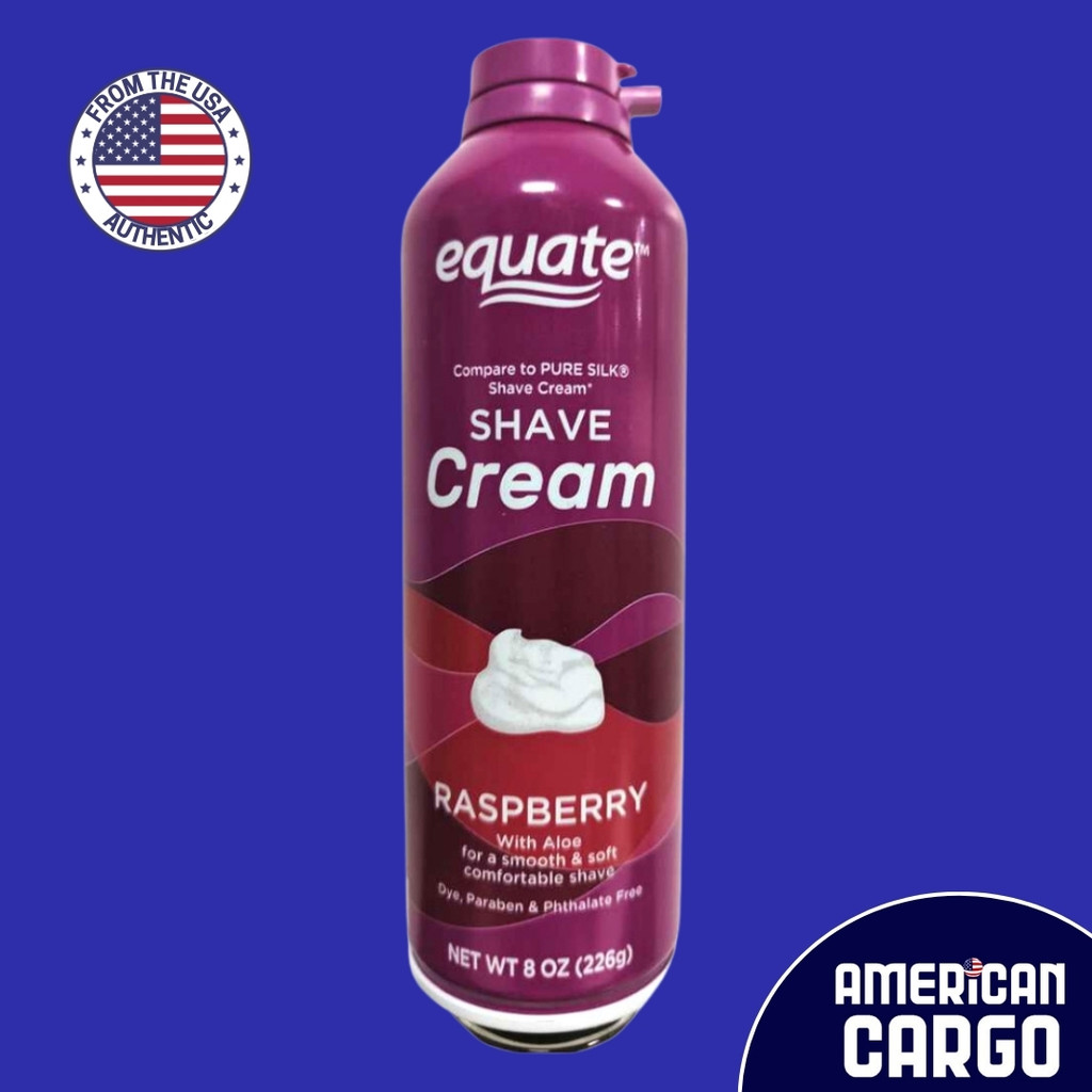 Equate Raspberry Shave Cream with Aloe, 8 oz (No Cap) | Shopee Philippines