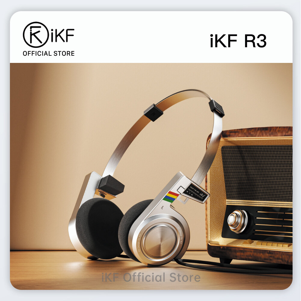 iKF R3 Retro On Ear Headphone Deep Bass Headset with Multipoint Mode ...