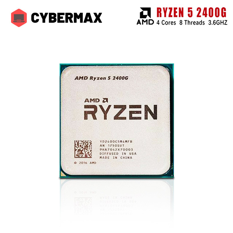 AMD Ryzen 5 2400G 3.6GHz CPU Processor 65W Quad-Core Eight-Thread ...
