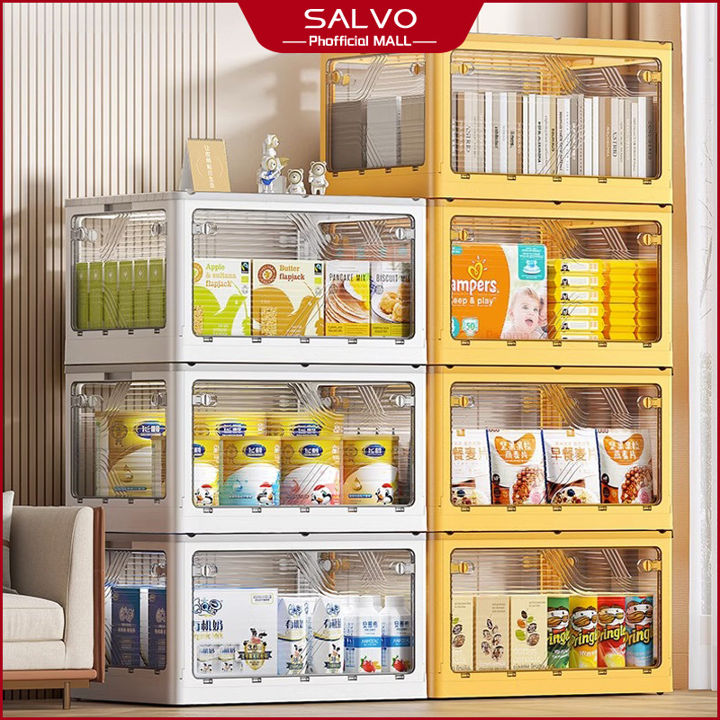 SALVO Foldable Storage Box Transparent 5 Doors Large Capacity With ...