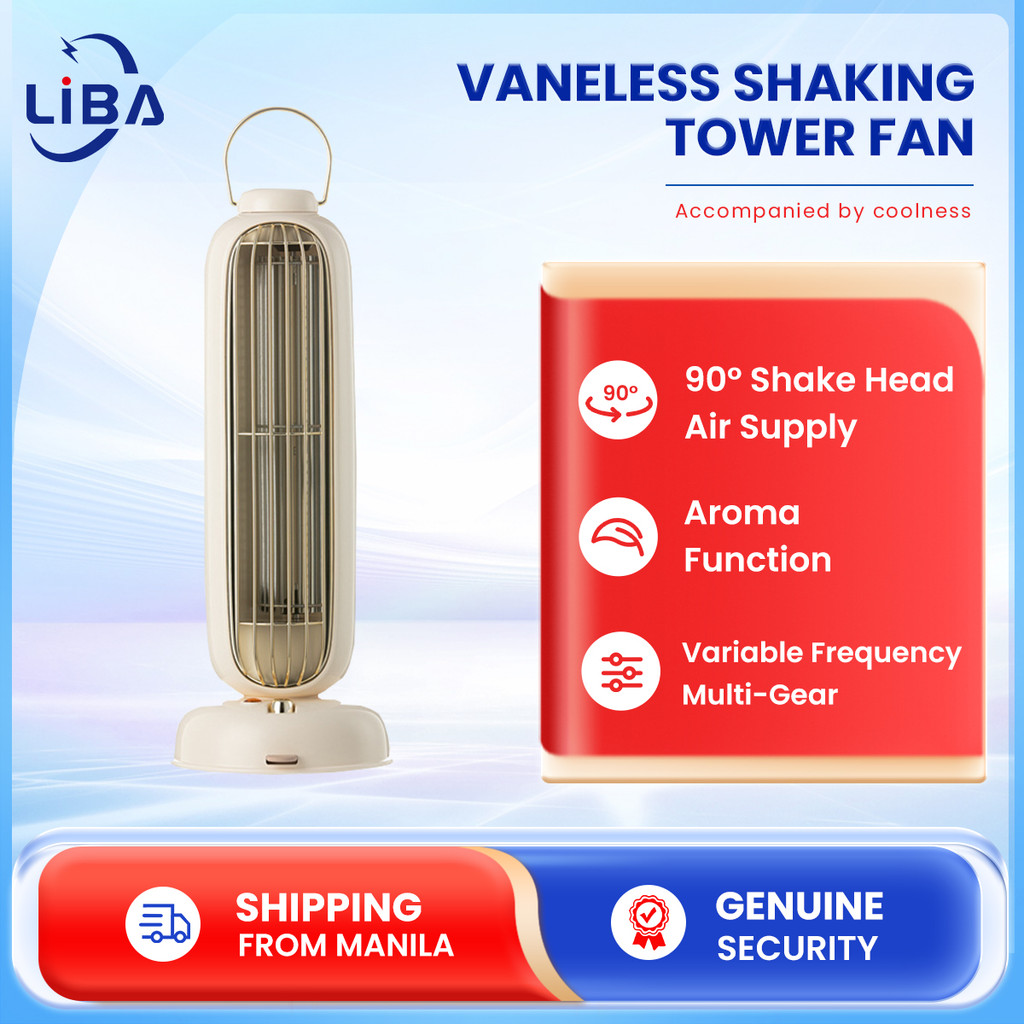 LIBA Desktop Aroma Tower Fan Bladeless Fan Small Electric Fan Desktop ...