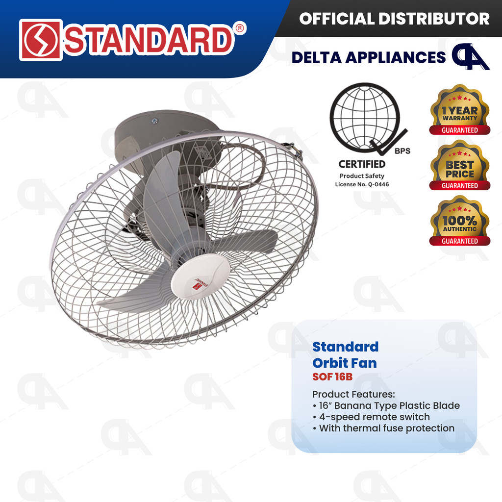 Standard Orbit Fan 16" Plastic Blade High Performance Motor Original w ...