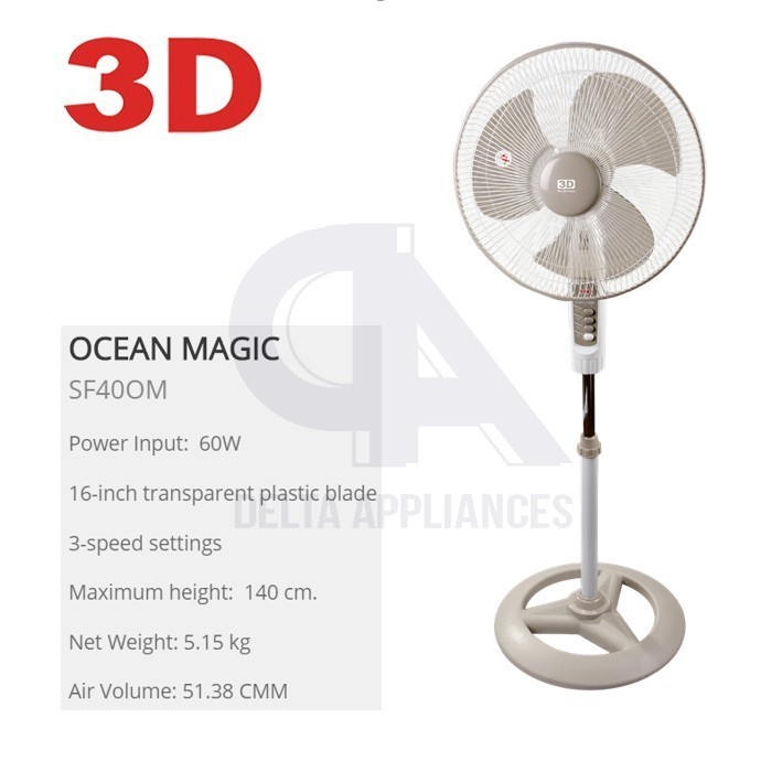 3D Stand Fan Original w/ 1 Year Warranty OCEAN MAGIC | Shopee Philippines