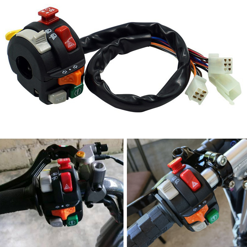 Motorcycle 7 Function Handlebar Switch Modified Switch Headlight ...