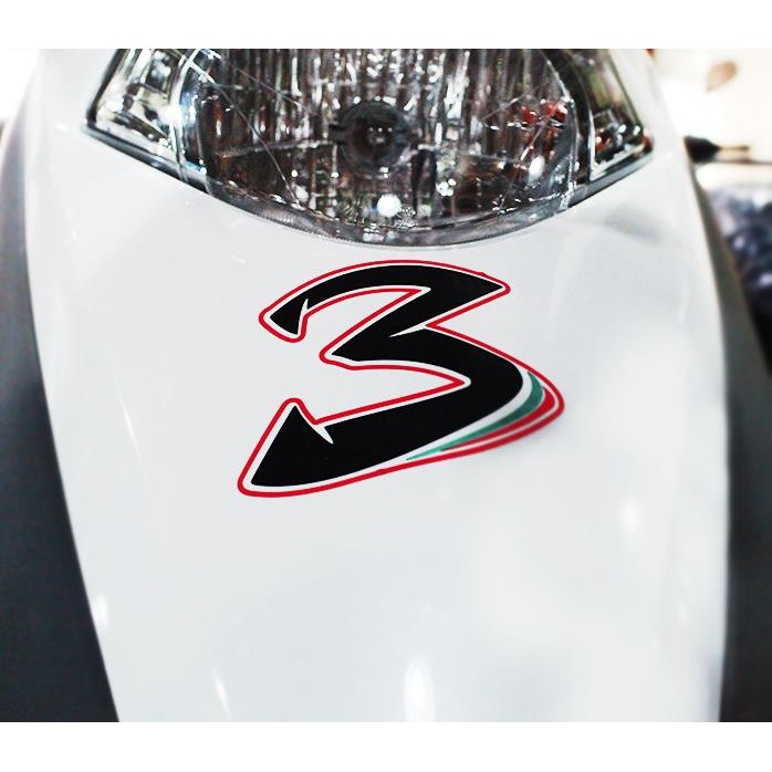 Max Biaggi No.3 Italy Sticker Reflective Motocross Racing Decals Vinyl ...