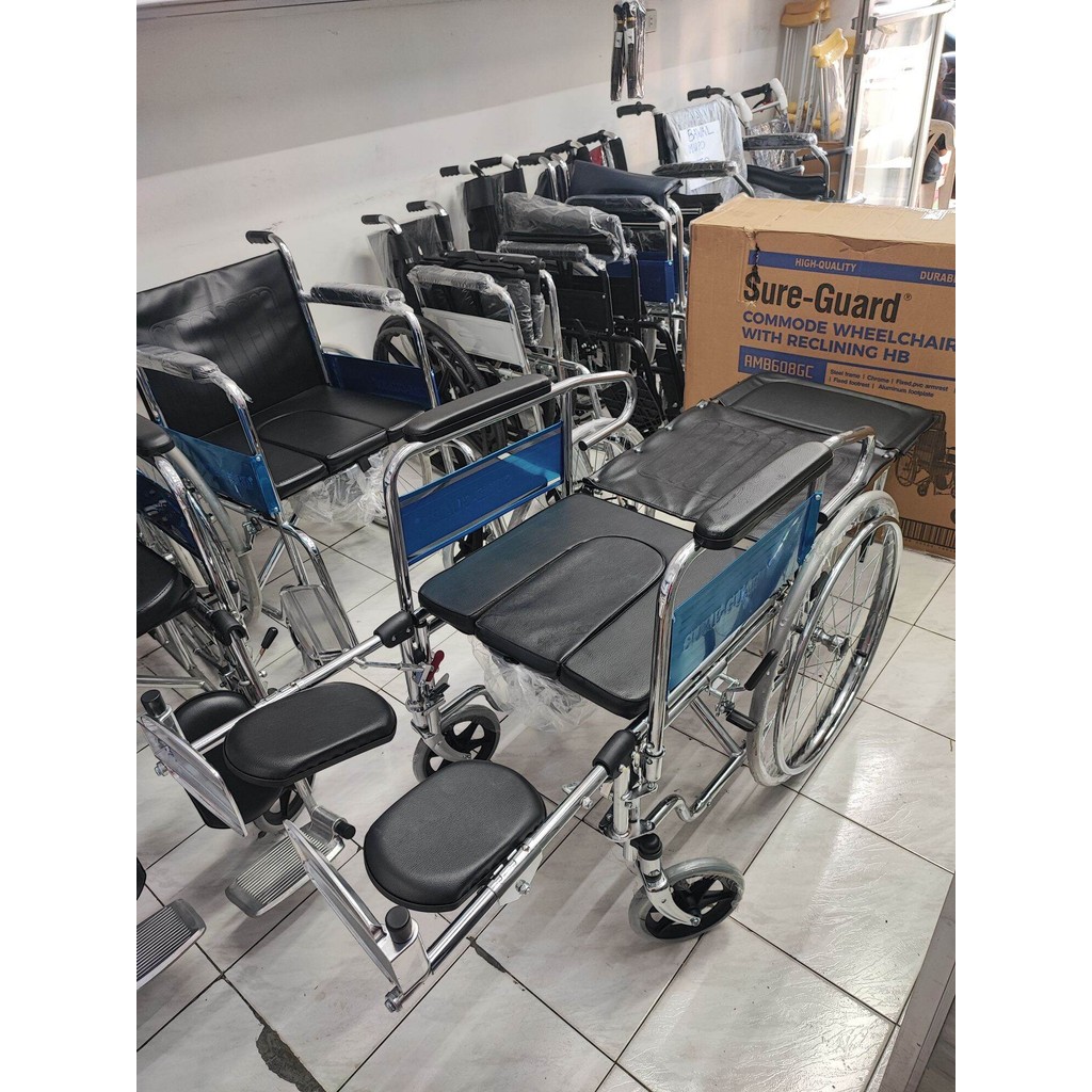 Reclining Commode Wheelchair - Heavy Duty | Shopee Philippines