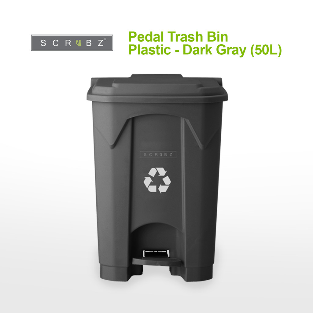 SCRUBZ Premium 50L Pedal Trash Bin Garbage Bin Waste Bin Recyclable ...