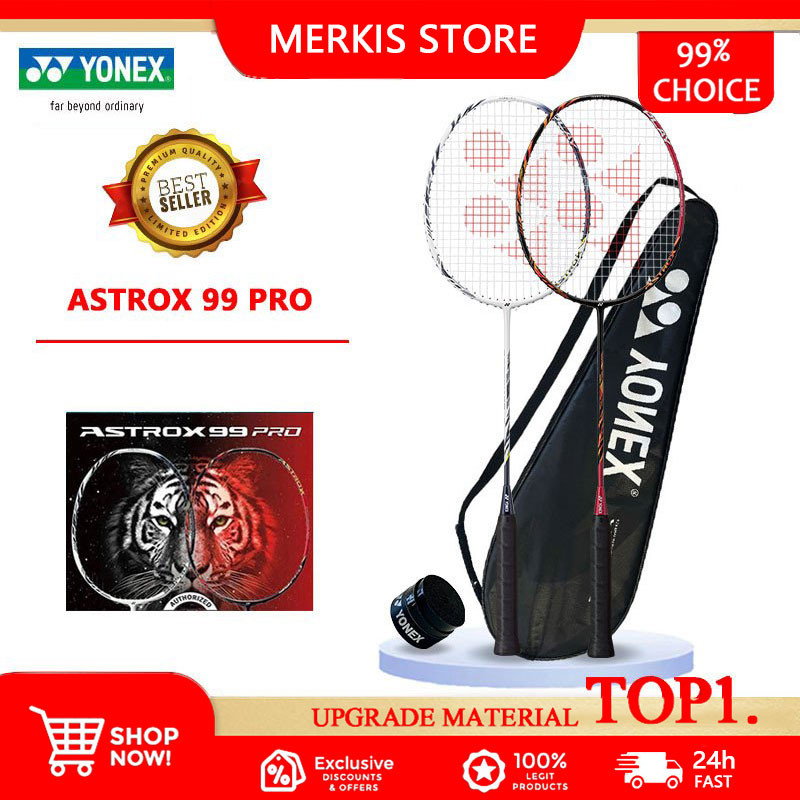 YONEX ASTROX 99 PRO Carbon Single Badminton Racket Offensive Full Carbon Single 4U 26-30Lbs 83g ...