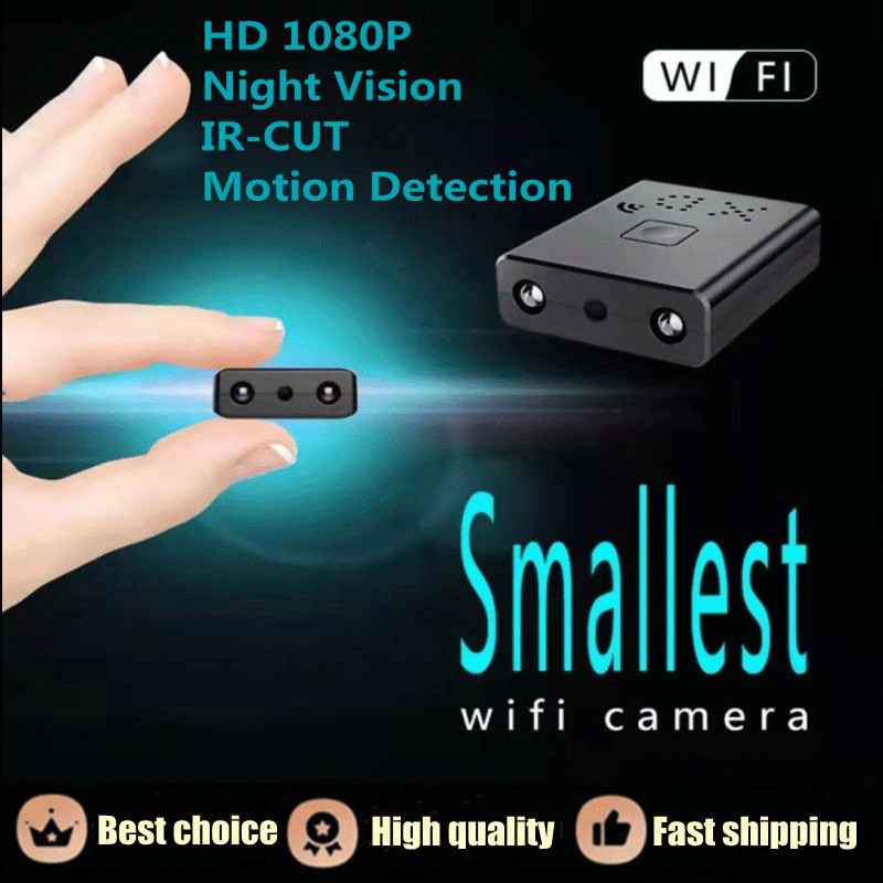 Super smallest Mini camera HD 1080P Hidden WiFi cctv camera connect ...