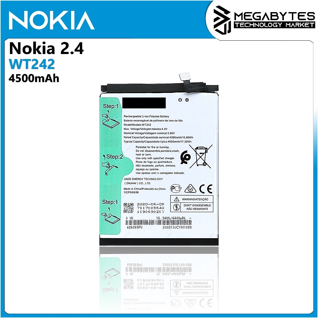 Megabytes Battery for Nokia 2.4 | TA-1277 TA-1275 TA-1274 TA-1270 WT242 ...