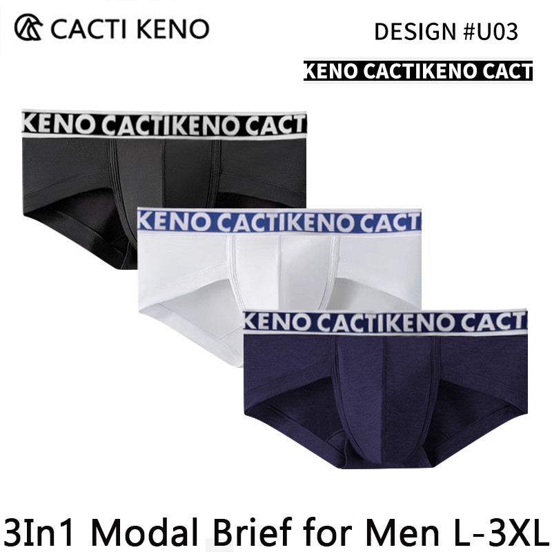 1/3 Pcs Cacti Keno Brief for Men Modal Men's Low Waist Men's underwear ...