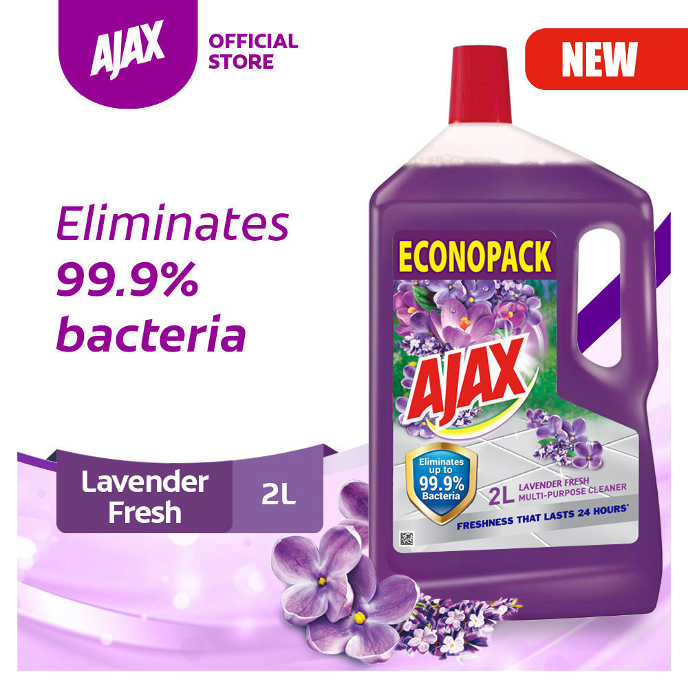 Ajax Lavender Fresh Antibacterial Multipurpose Cleaner 2L | Shopee ...