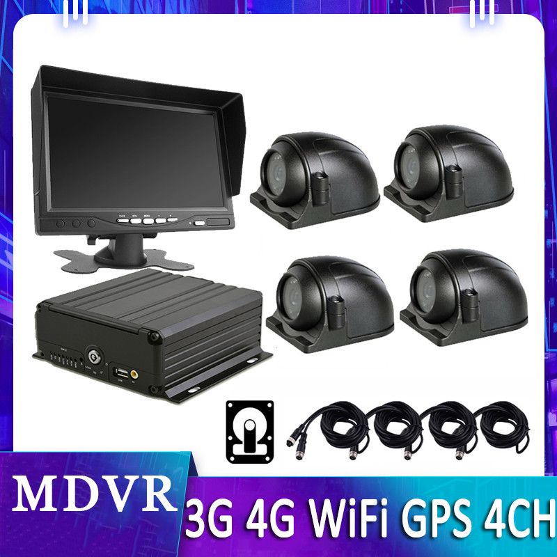 Wholesale 4 Channel HDD SD Card Mobile DVR Set AHD 1080P Car Monitor ...