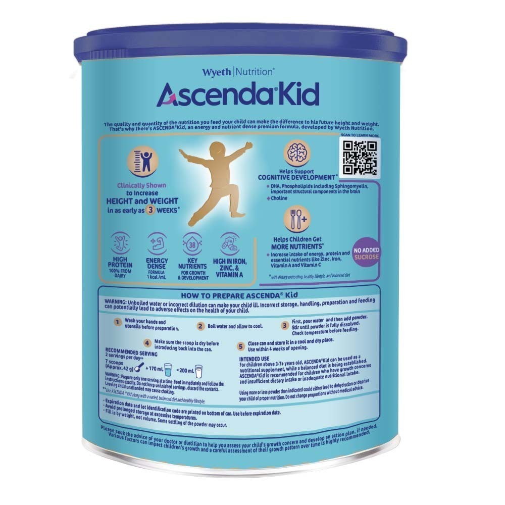 Ascenda Kid Powdered Milk Drink for Children Above 3 Years 1.6kg ...