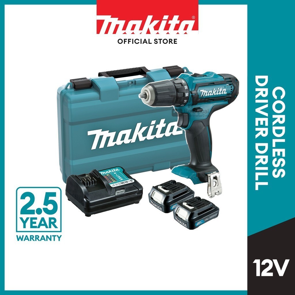 Makita 10mm (3/8") 29 N·m (250 in·lb) Cordless Driver Drill 12V max CXT ...