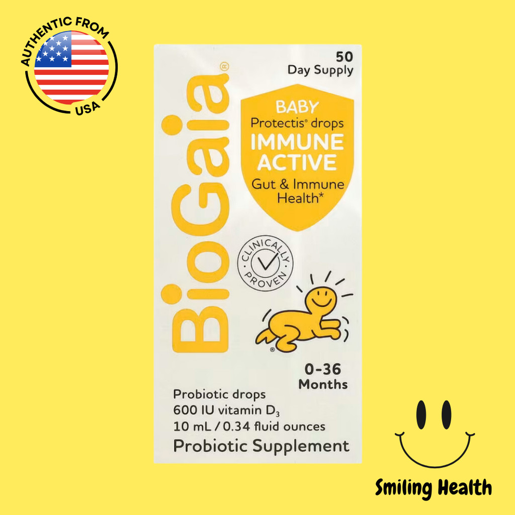 Biogaia Baby Probiotic Drops Immune Active Optimal Protection 600 IU ...
