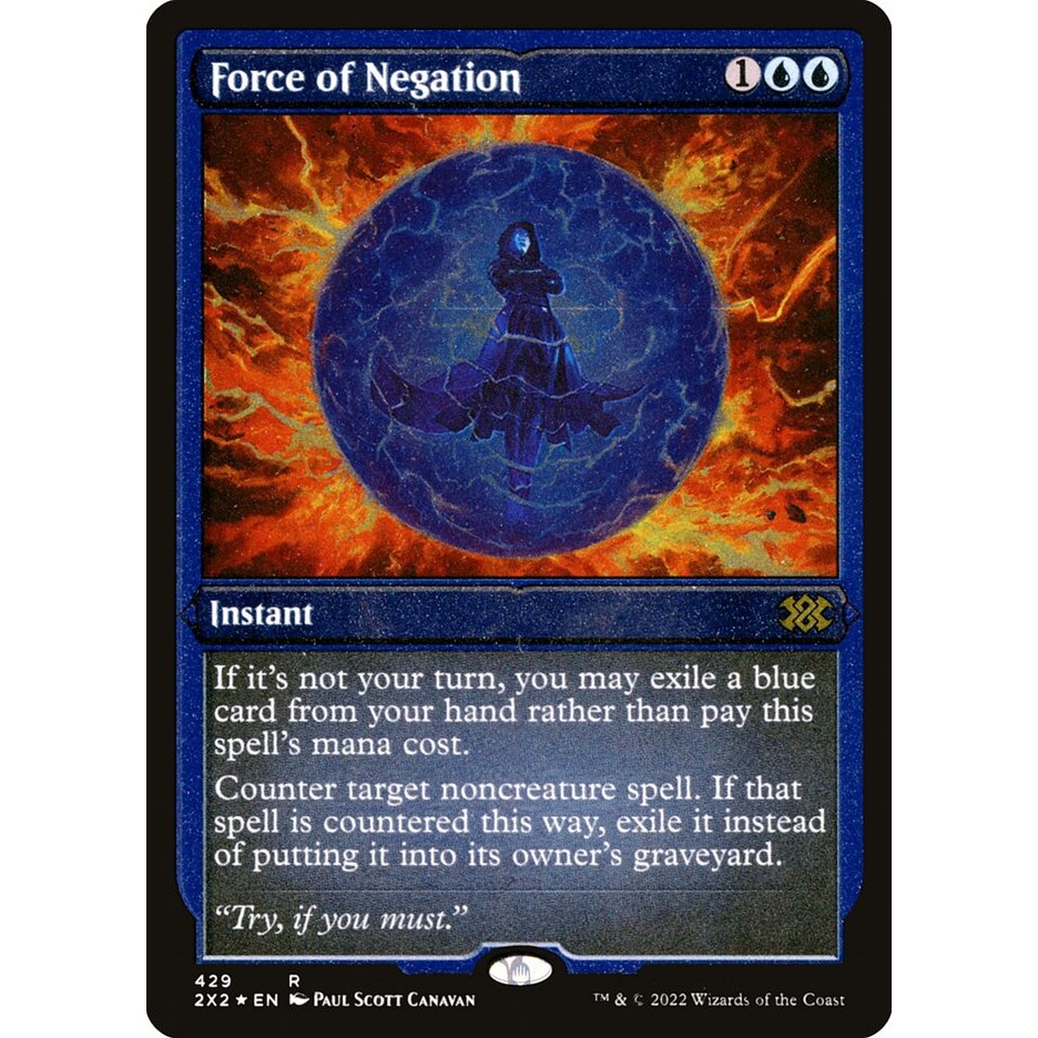 MTG Proxy Card - Force of Negation (Etched Foil) | Double Masters 2022 ...