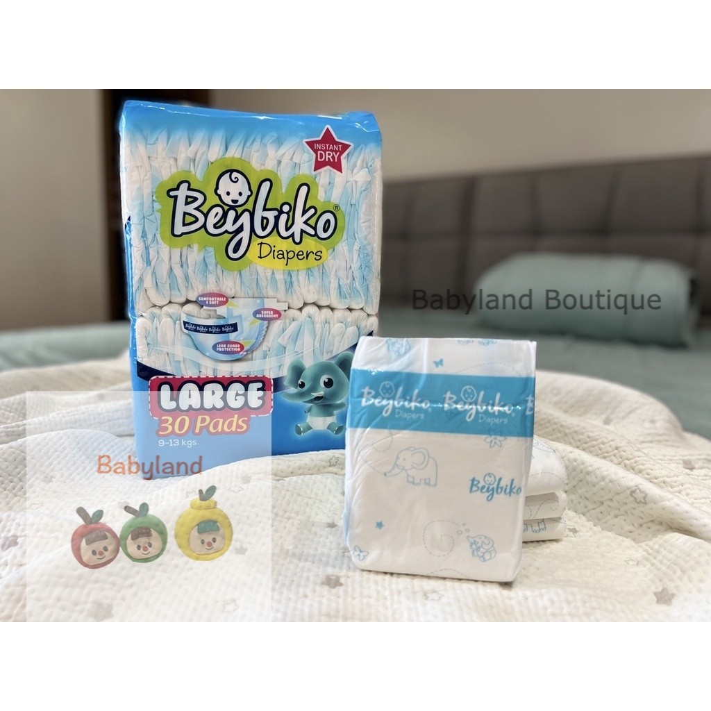 BEYBIKO>x(DIAPER;tH-LARGE%dd*by*D~30pcs/Pack | Shopee Philippines