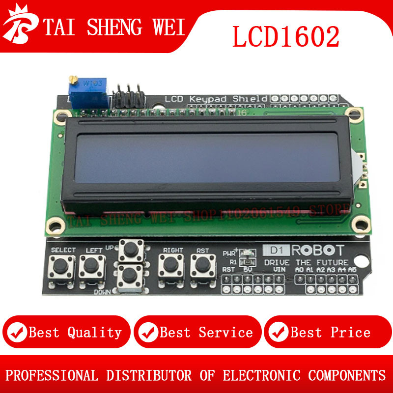 -LCD Keypad Shield LCD1602 LCD 1602 Module Display blue screen For Arduino UNO R3 XV | Shopee ...