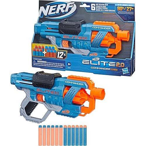 HASBRO Nerf Elite 2.0 Commander RD-6 Manual Blaster Continuous Firing ...