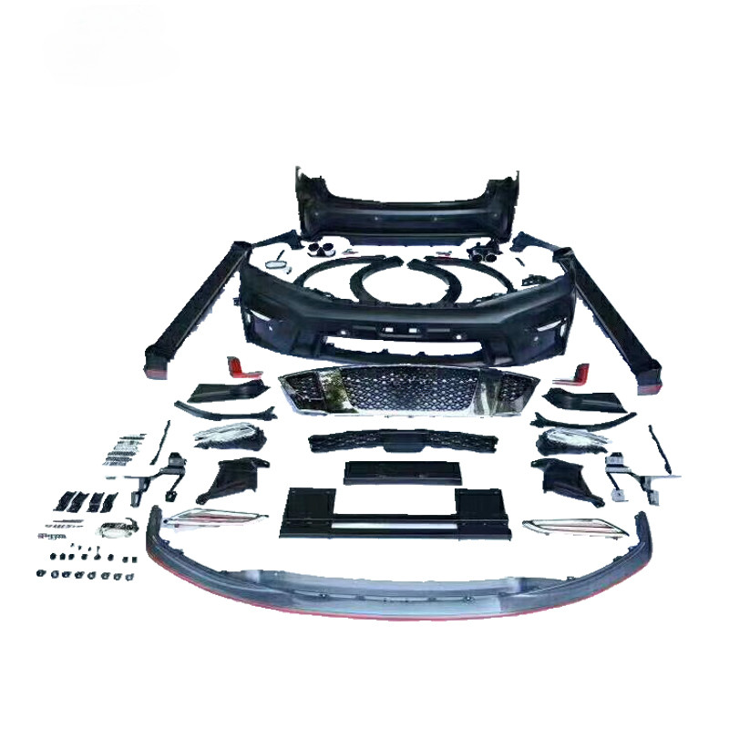 ≈Fiberglass Bumpers LED Light Grill Wheel Arch Side Skirts Wing Rear ...