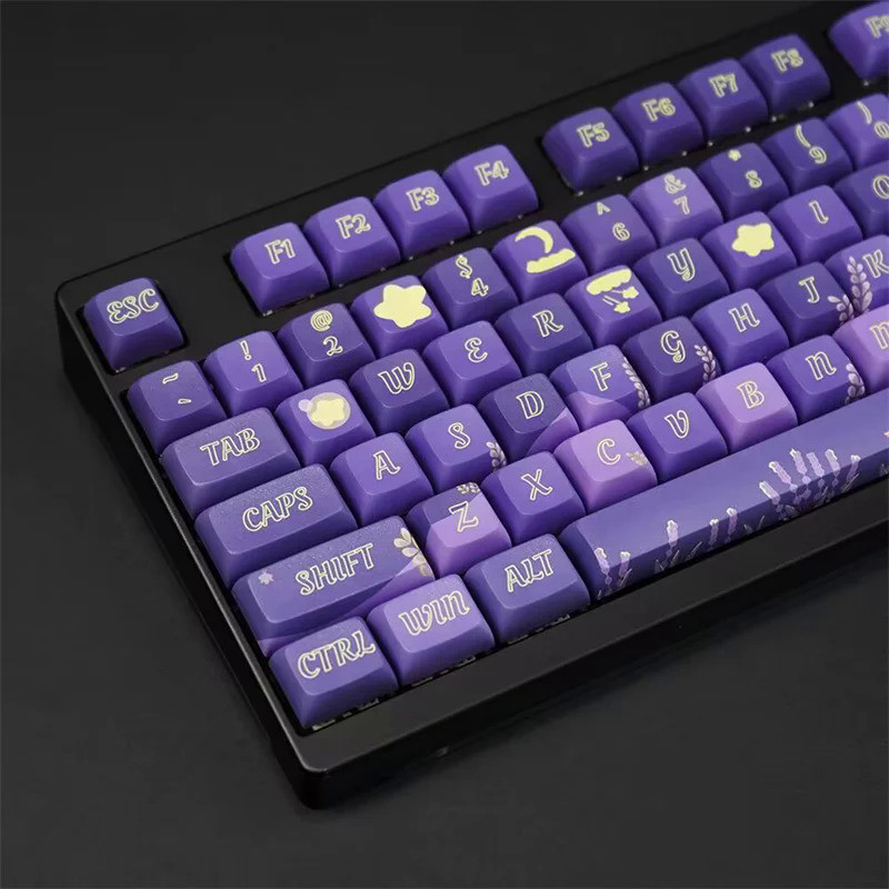 Mechanical Keyboard Lavender Purple XDA Keycap 127 Key Custom Teclado ...