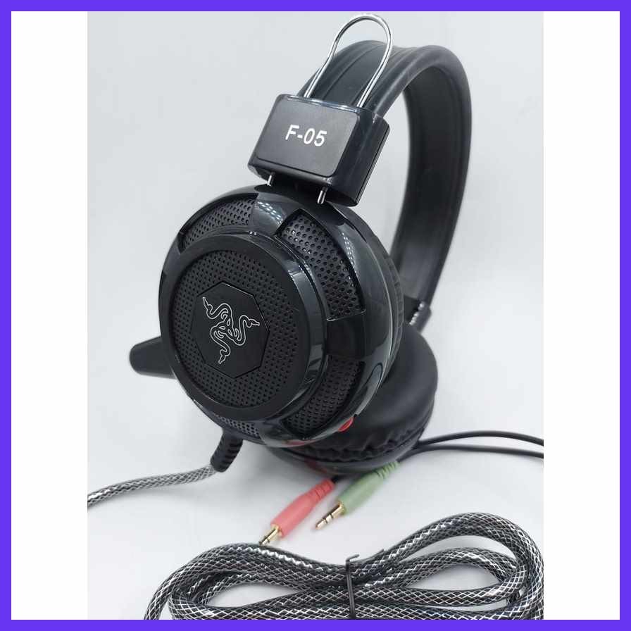 F05/sk(Stereo$hD~Gaming*s?Headset*V?Microphone*M?3.5MM*Y?BLACK | Shopee ...