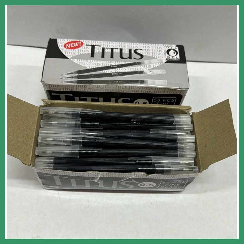 Titus_Pg^ball'b{pen{Kn'0.5`an&fine`ye&black`Wi&pen`eR&50`yQ&pcs in 1 ...