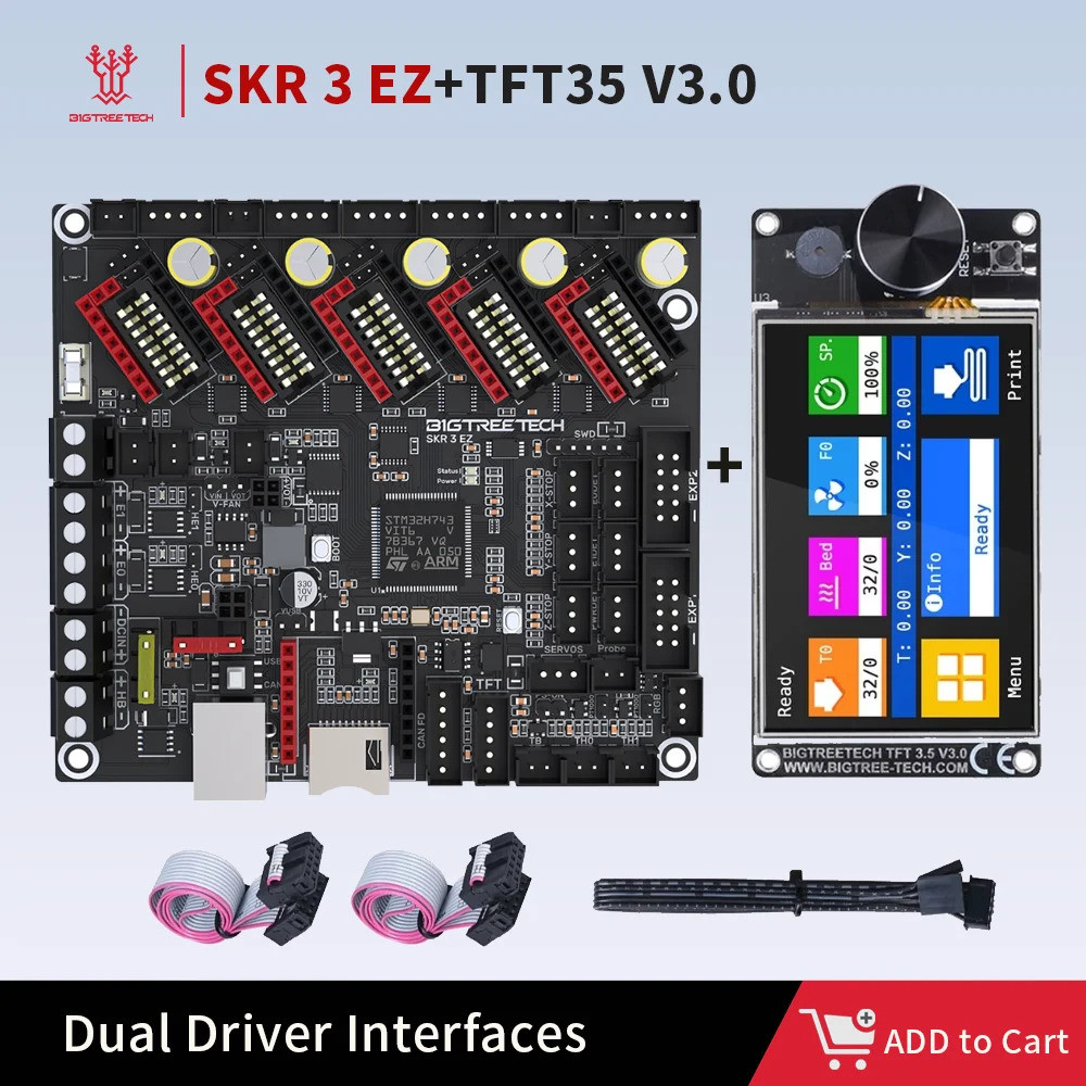 BIGTREETECH SKR 3 EZ 3D Printer Board With TFT35 V3.0 Touch Screen ...
