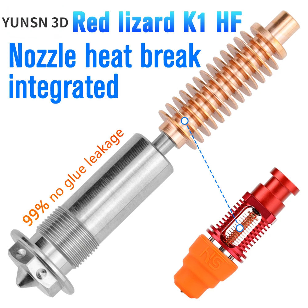 Red Lizard K1/V5 HF High Temperature Extrusion Hotend V6 Hotend High ...