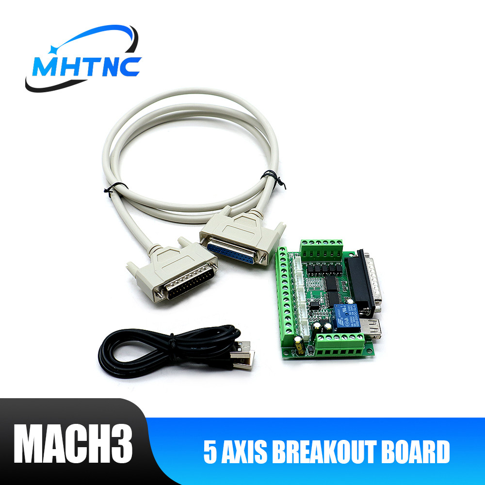 ♠Breakout Board CNC DB25 MACH3 5 Axis Interface Drive Motion Controller ...