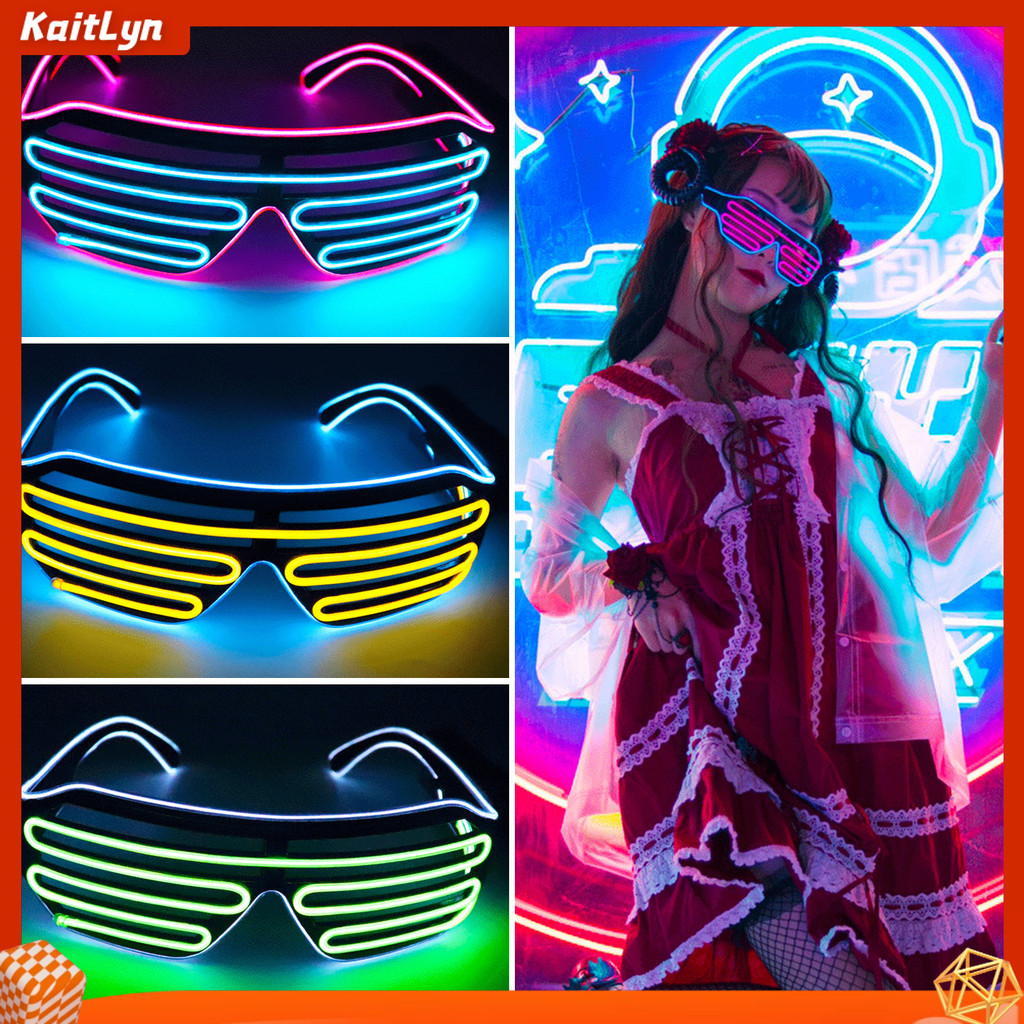 Led Sunglasses Blinds Design Sunglasses Neon Rave Glasses with Led ...