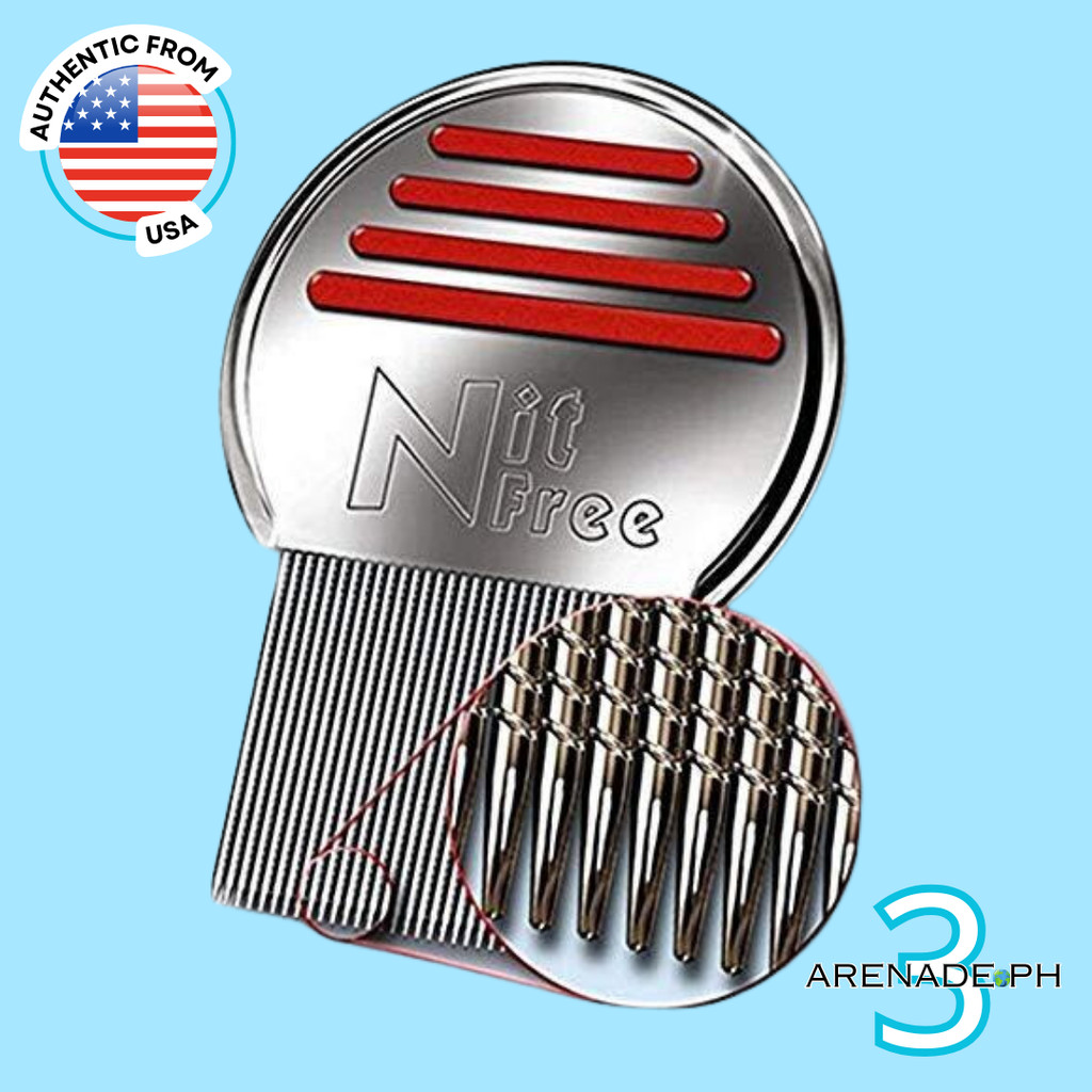Nit Free Terminator Lice Comb, Professional Stainless Steel Louse and ...